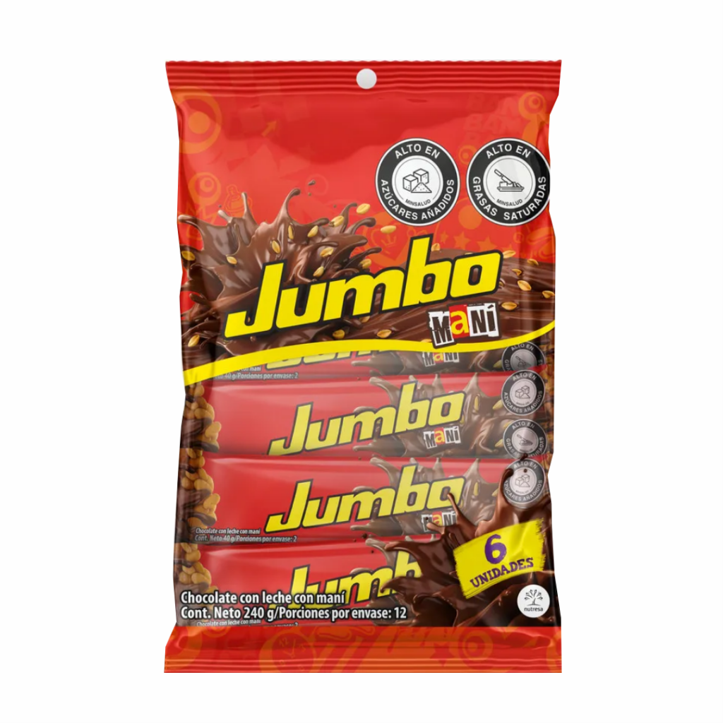 Chocolatina Jumbo 40gr x 6 unid - Multidulces