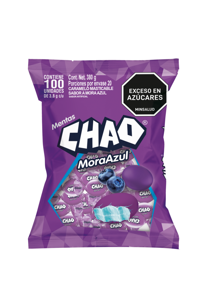 Chao Mora Azul x 100 unid - Multidulces