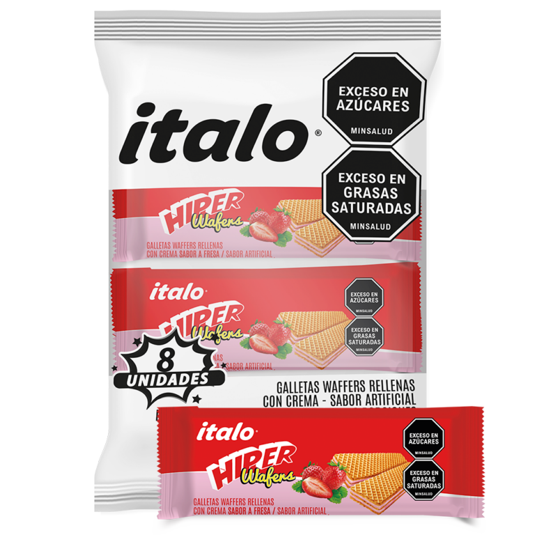 Hiper Wafer Fresa x 8 unid - Multidulces