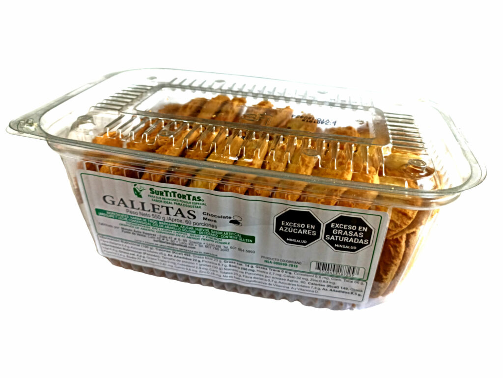 Galletas Rizadas Con Chocolate/Mora x 60 unid - Multidulces