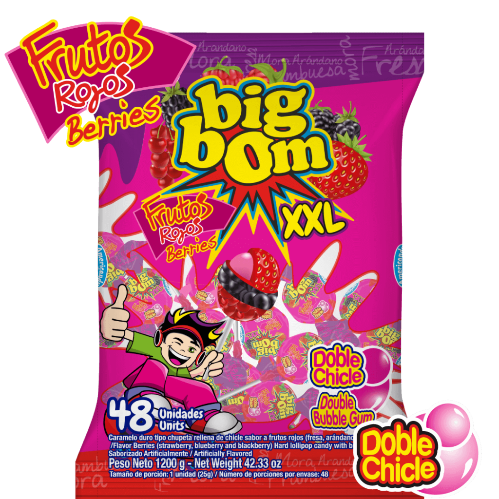 Big Bom XXL Frutos Rojos X 48 Unid - Multidulces