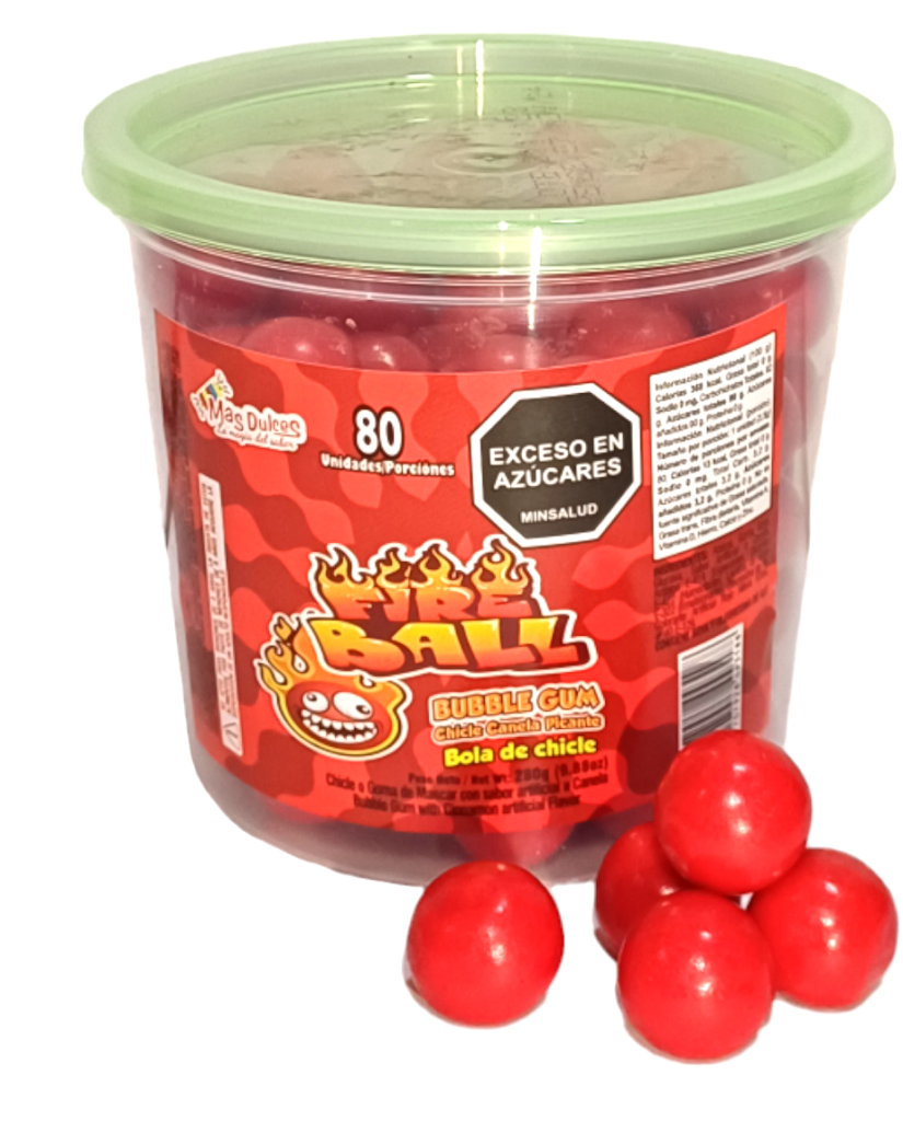 Chicle Fire Balls x 80 Unid - Multidulces