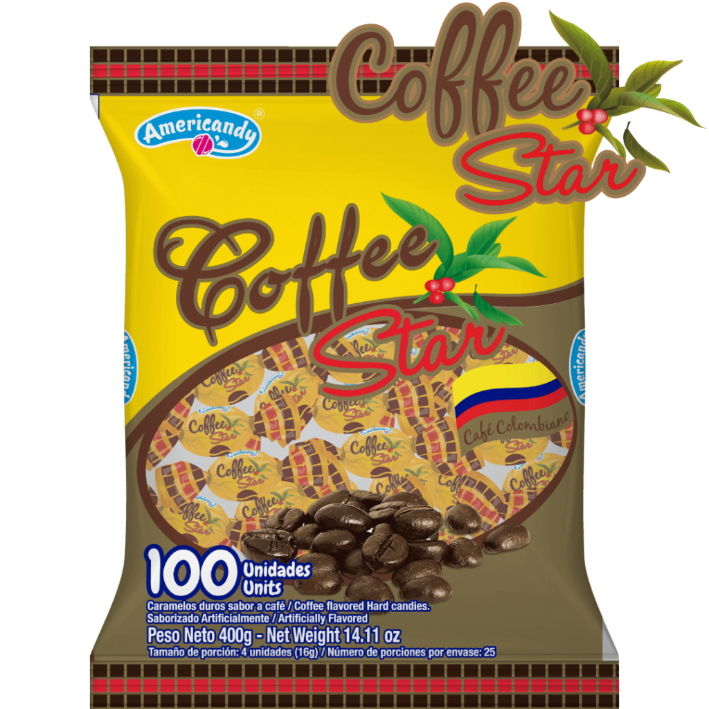 Dulces Coffee Star x 100 Unid - Multidulces