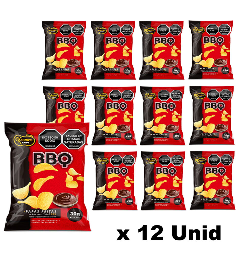 Papa Krumer 30gr BBQ X 12 Unid - Multidulces