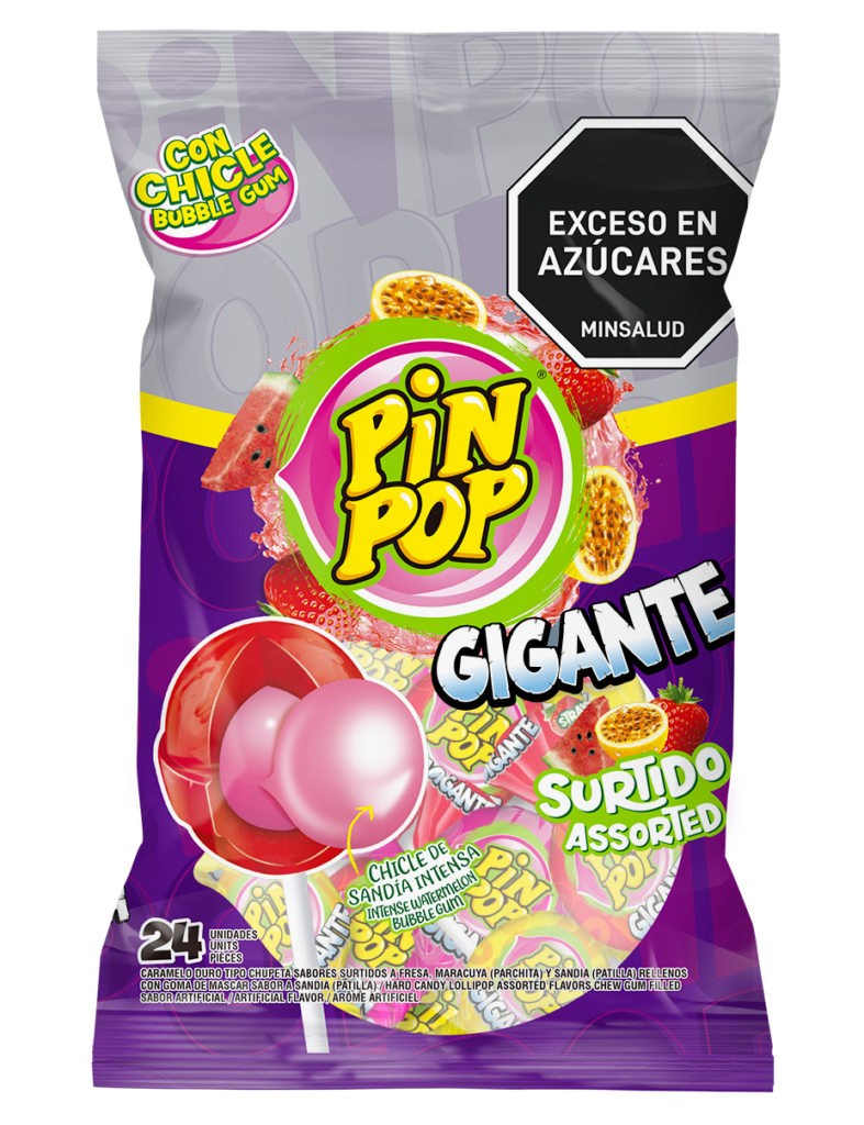 Pin Pop Gigante Surtido X 24 Unid - Multidulces