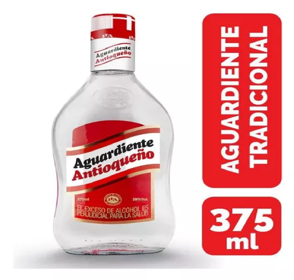 Aguardiente Antioqueño Rojo X 375ml - Multidulces